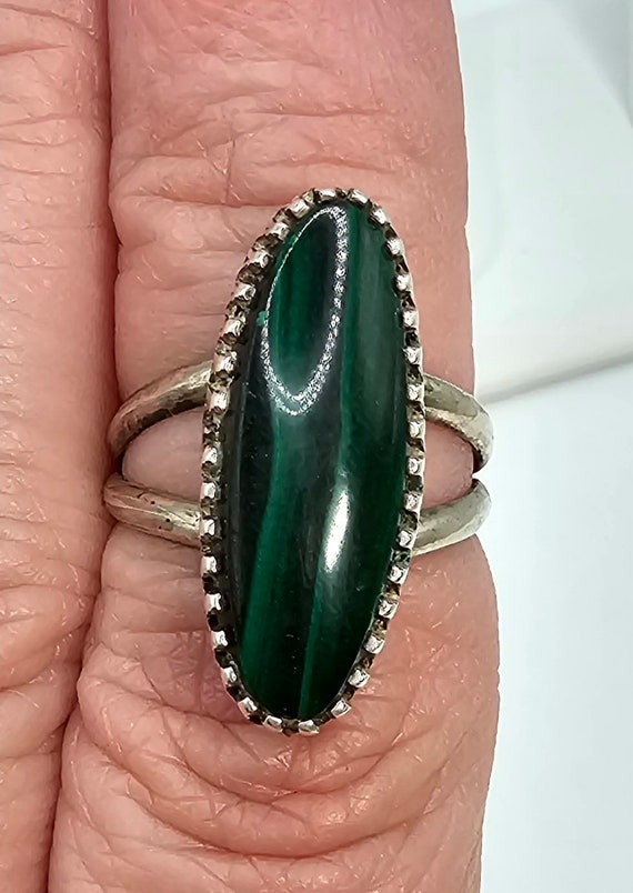 Malachite silver ring - Gem