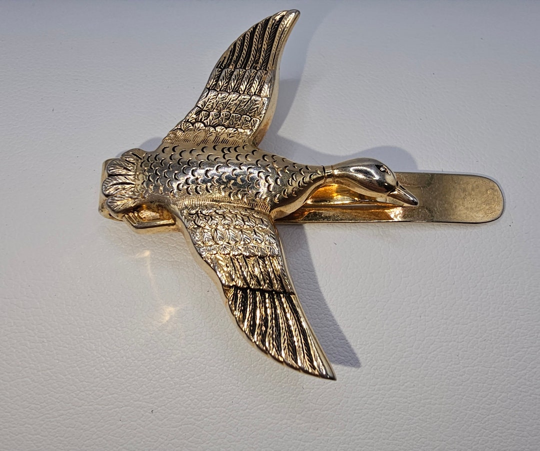 Swank Duck or Loon Tie Clip - Etsy
