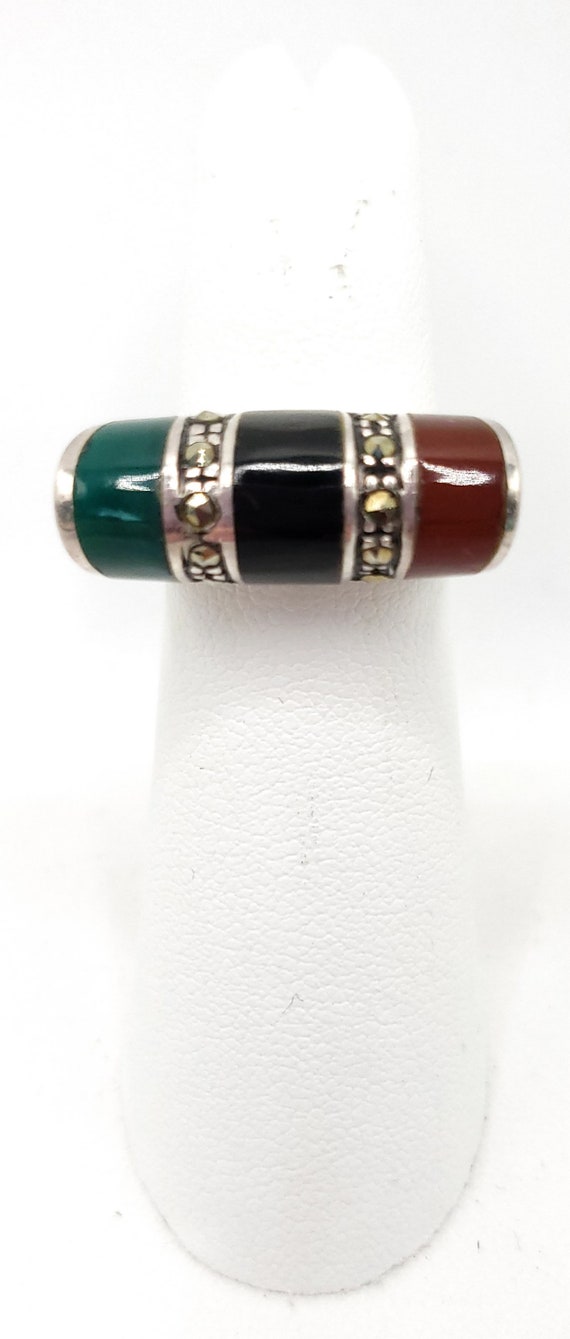 925 ring 7bead earrings - Gem