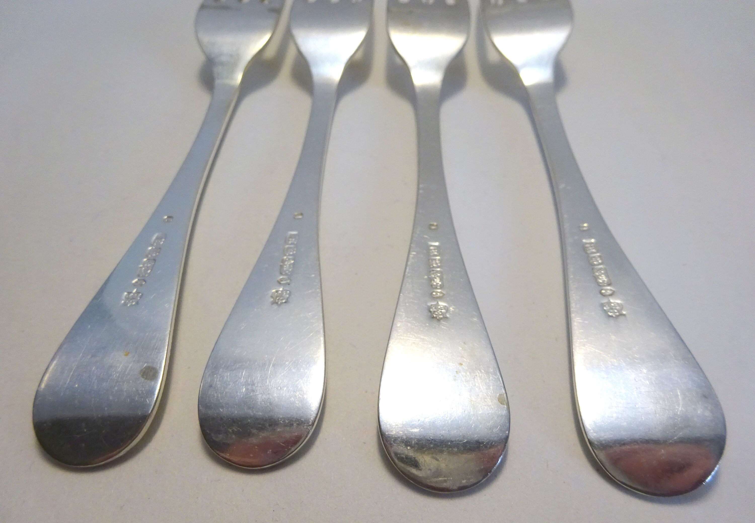 Set of 4 Antique Martin Hall & Co Silver Plated Dinner/table Forks Bead Pattern Monogrammed - Etsy