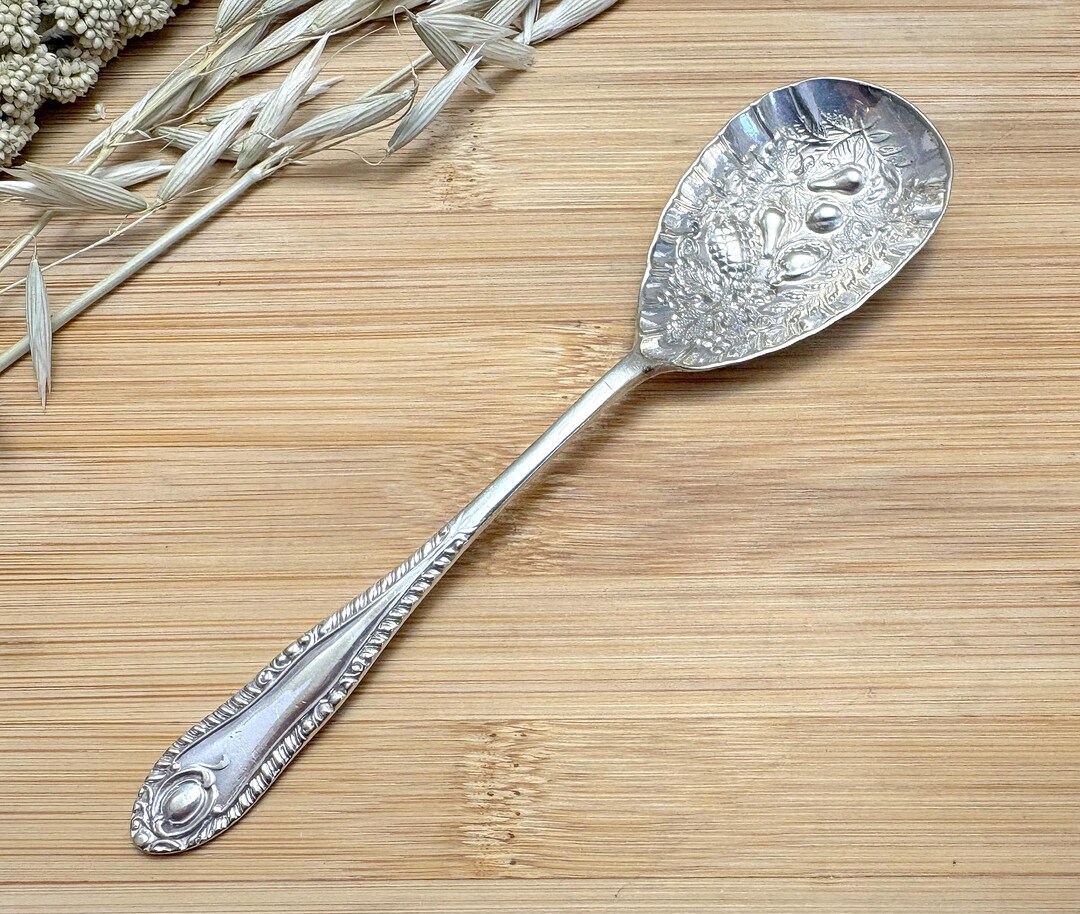 Smaller Sized Antique Victorian Gadroon Pattern Serving Spoon, Berry ...
