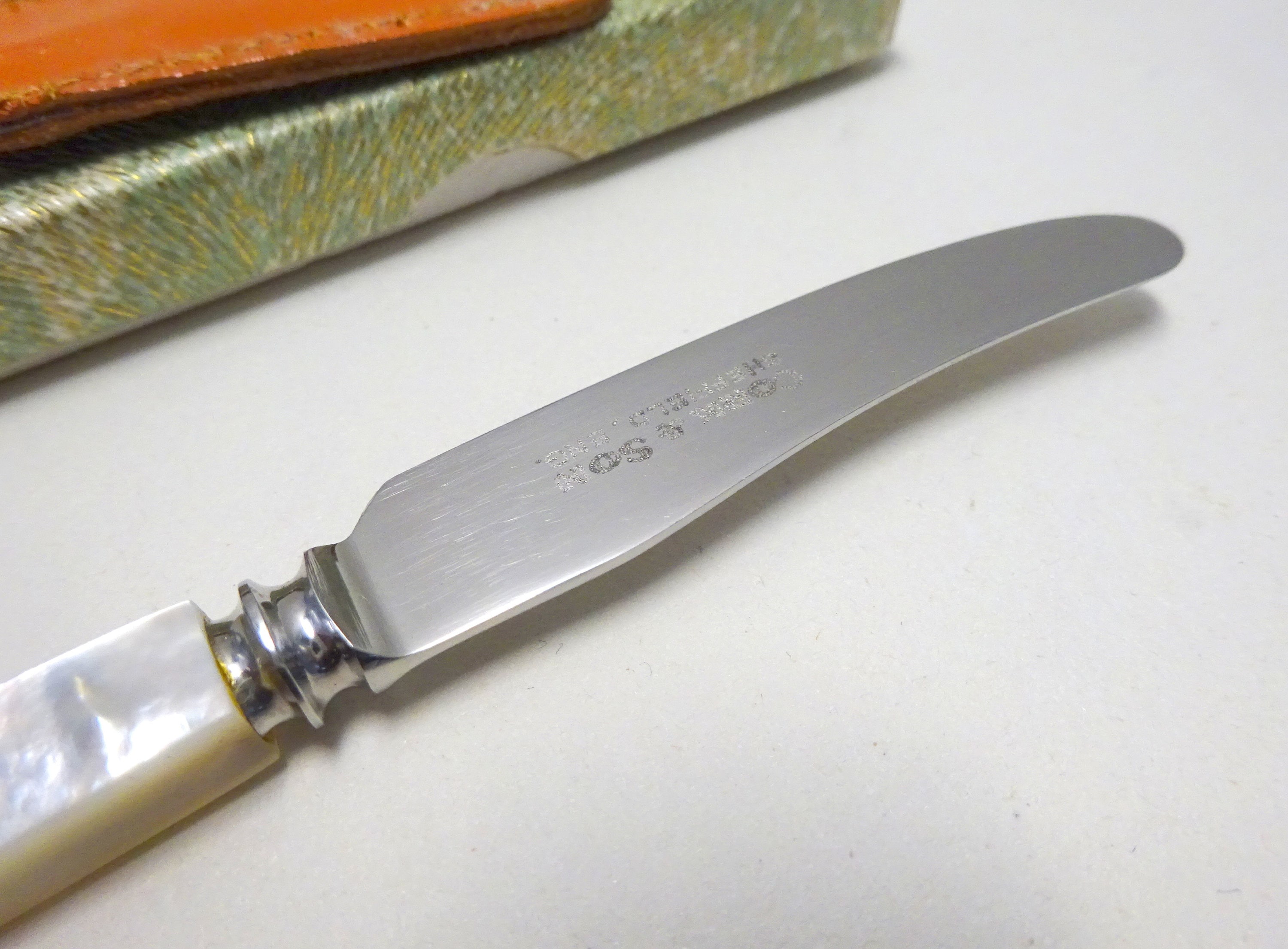 Vintage Apple Knife, Art Deco, Mother of Pearl Handle, Sheffield ...