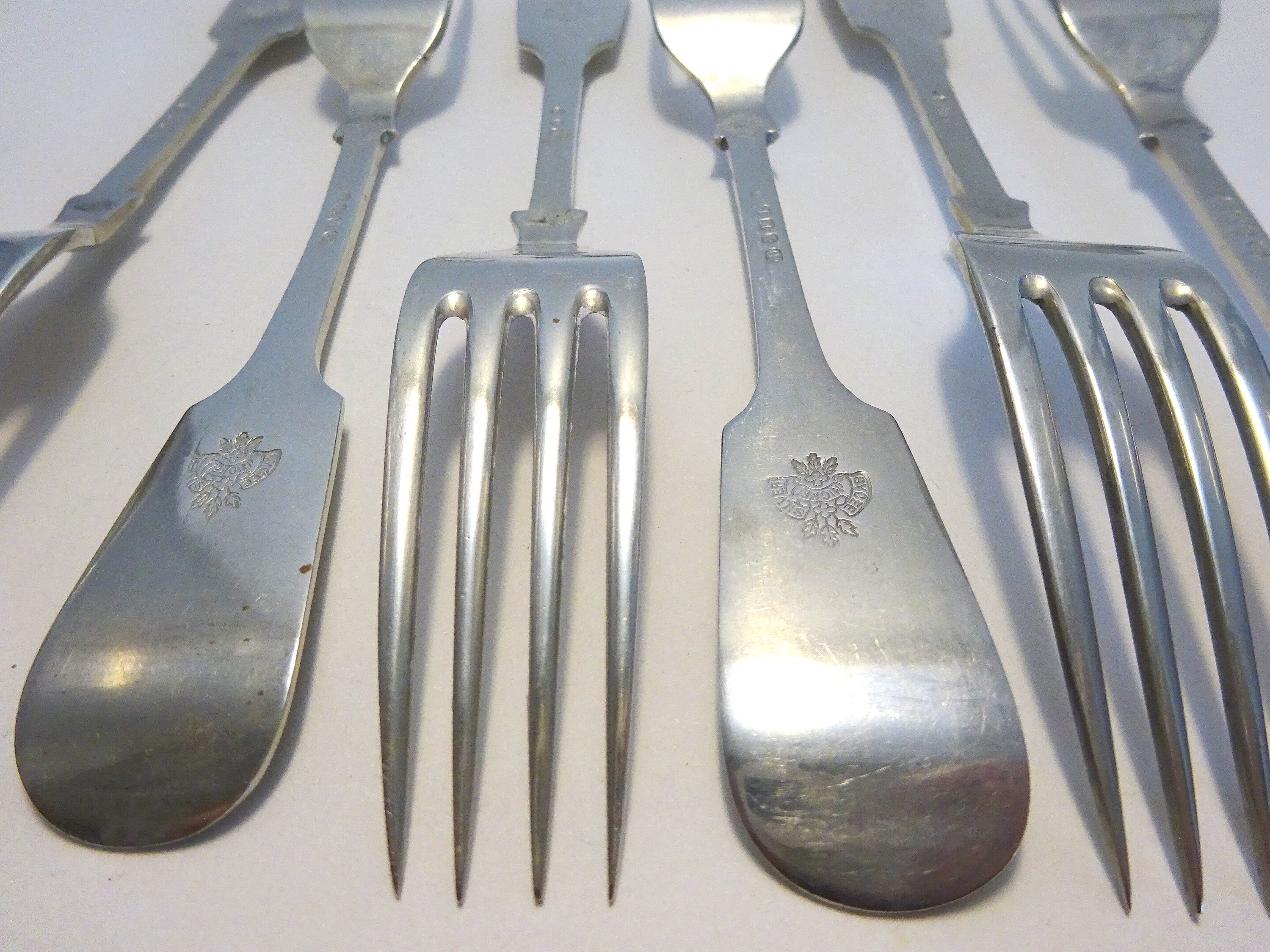 Victorian Table Forks Set of 6 Old English and Fiddle - Etsy