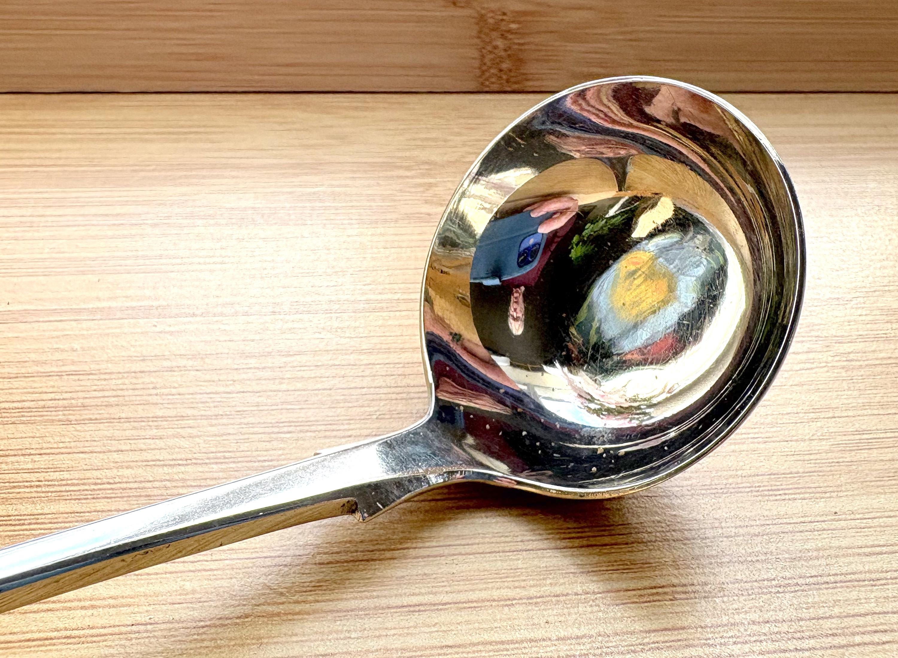 Antique Fiddle Pattern Silver Plated Sauce Ladle, Cream Ladle, Small ...