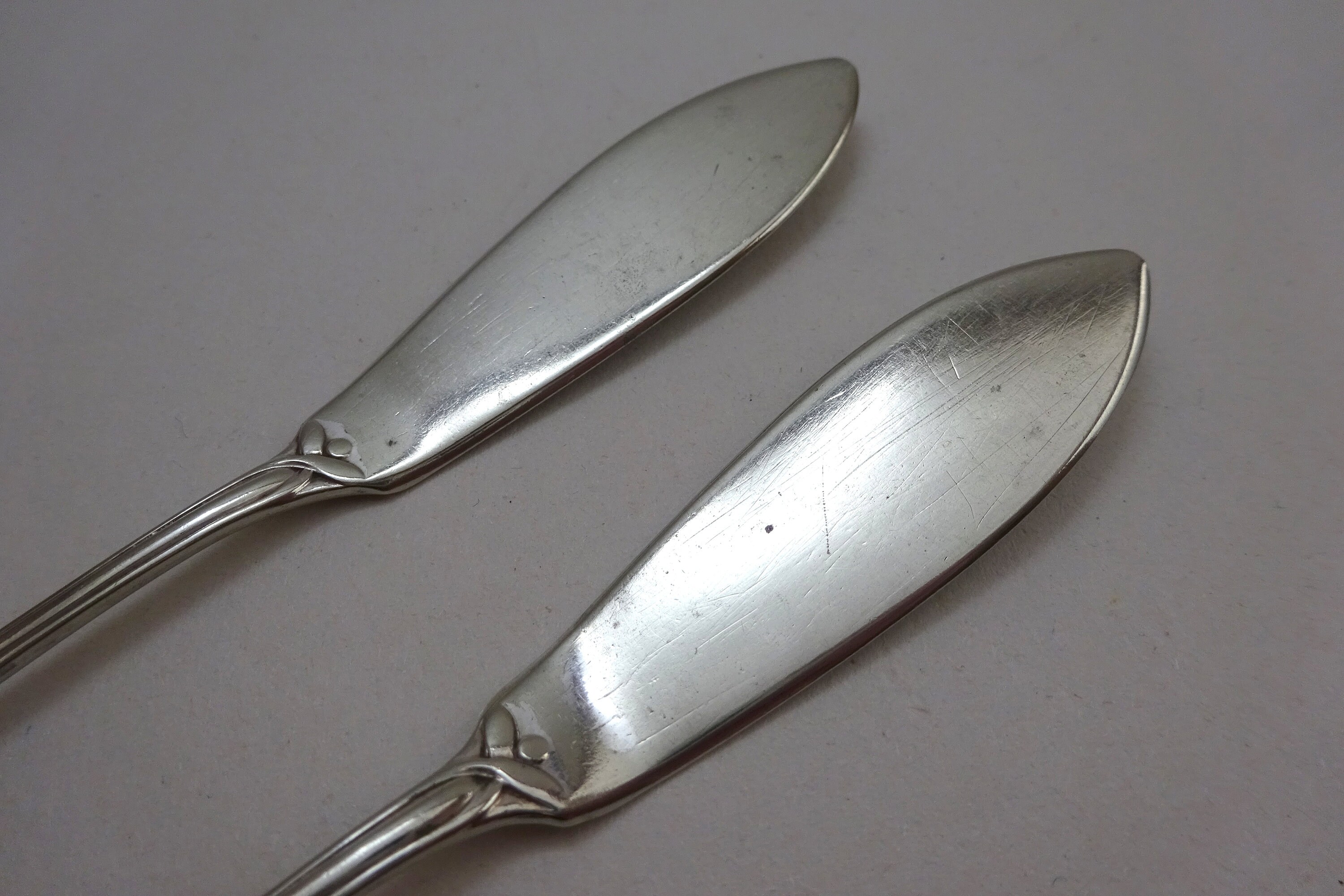 Pair of Art Nouveau Butter Spreaders Pate Spreaders Silver - Etsy