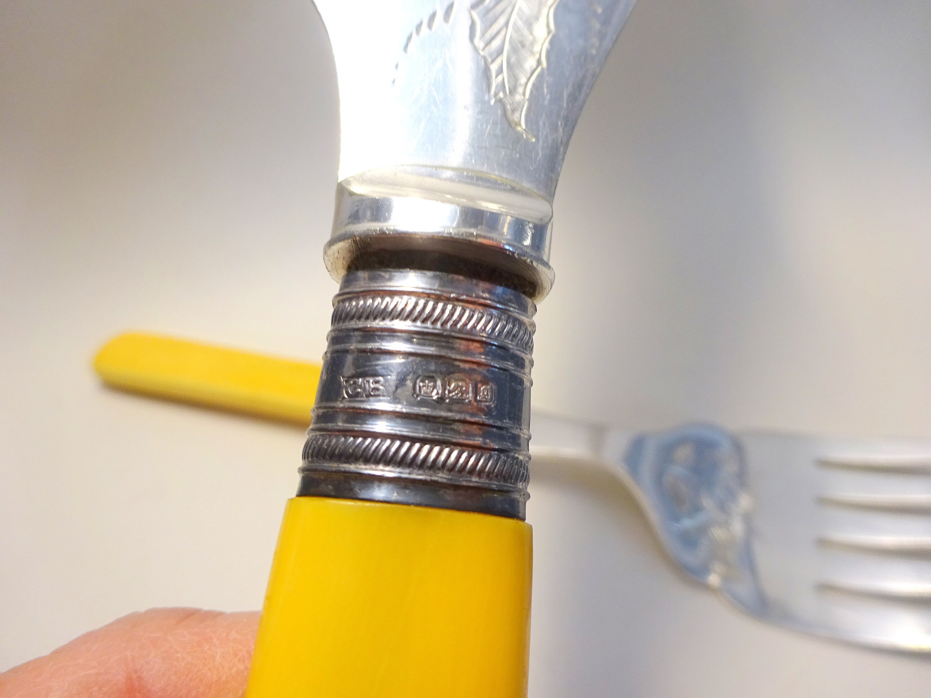 Antique Fish Servers Salmon Servers Engraved English Rose & - Etsy