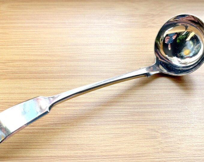 Antique Fiddle Pattern Silver Plated Sauce Ladle, Cream Ladle, Small ...