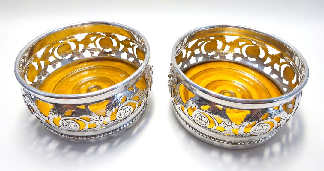 Distinctively Designed Pair of Unmarked WMF Silver Plate Bottle ...