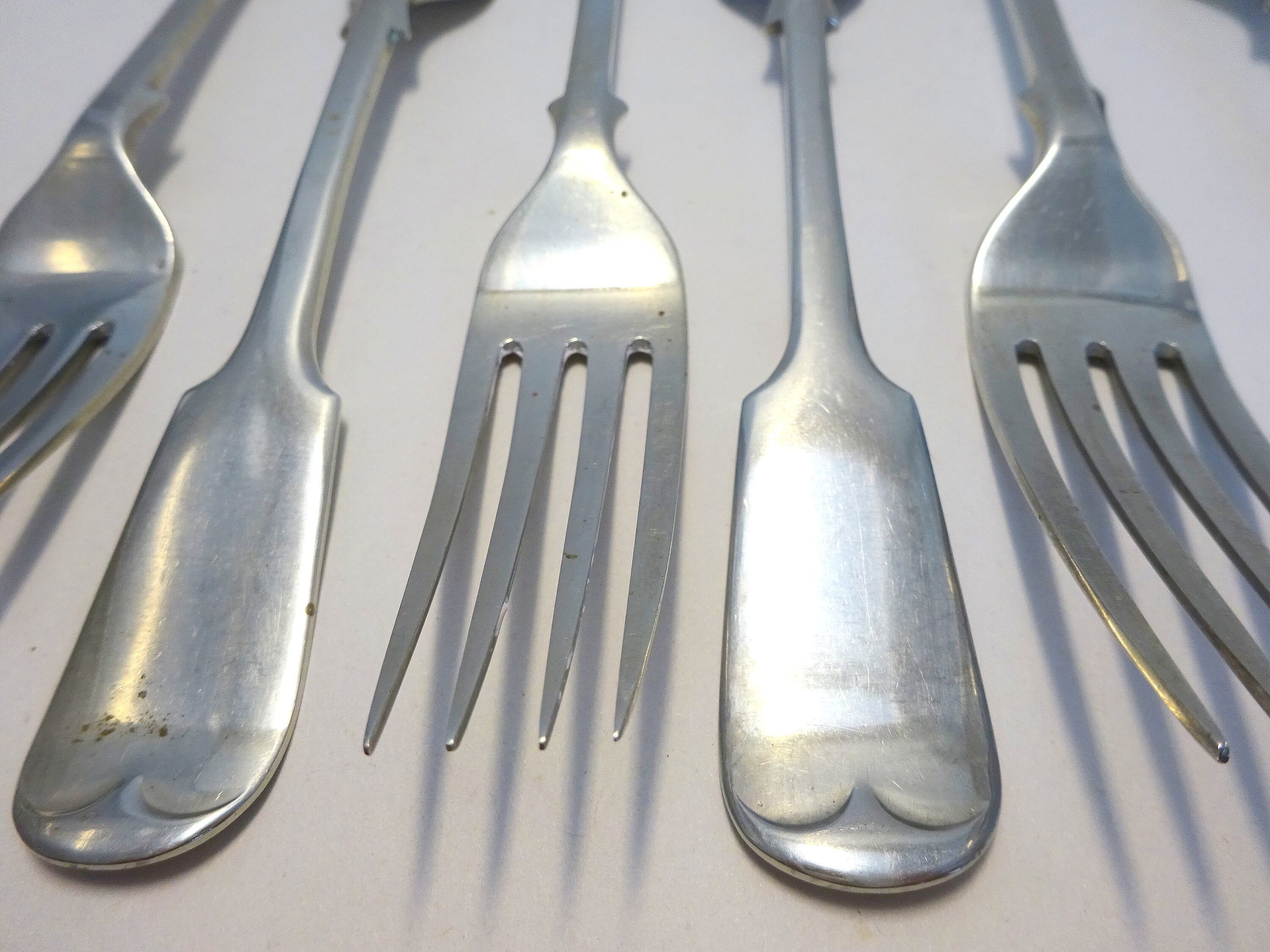 Victorian Table Forks Set of 6 Old English and Fiddle - Etsy
