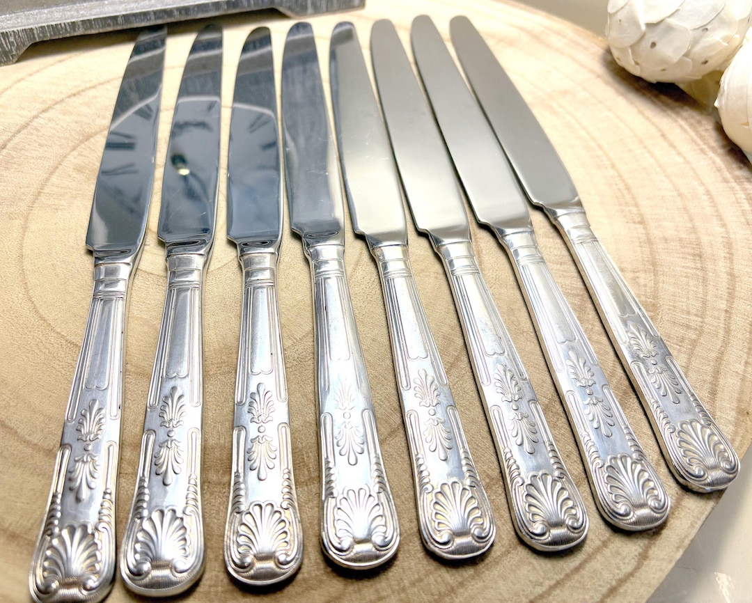 Vintage Set of 8 Kings Royale Pattern Dinner Cutlery, Table Cutlery, 9 ...
