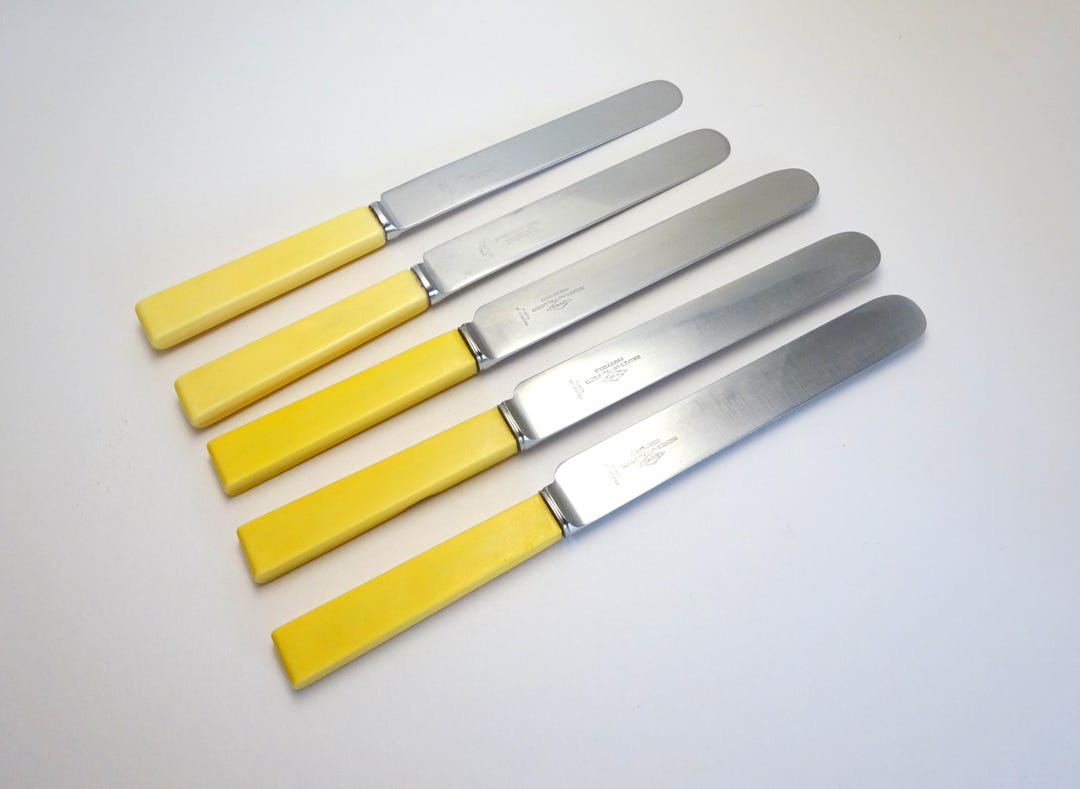 Vintage Sheffield Dining Cutlery, Mixed Set of 5, Square-handled Dining ...