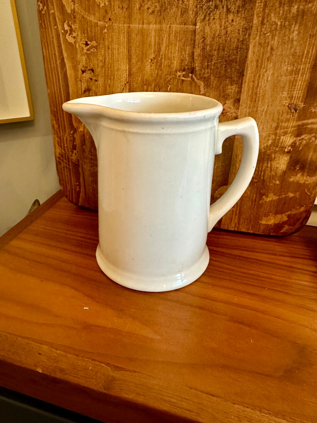 Antique Ironstone Pitcher Stamped Warwick Wheeler Milk Jug White - Etsy