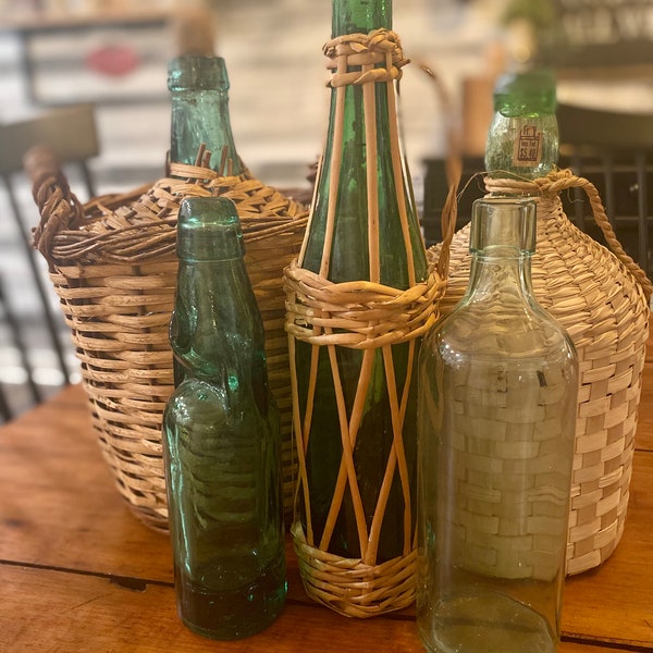 Wicker Bottle - Etsy