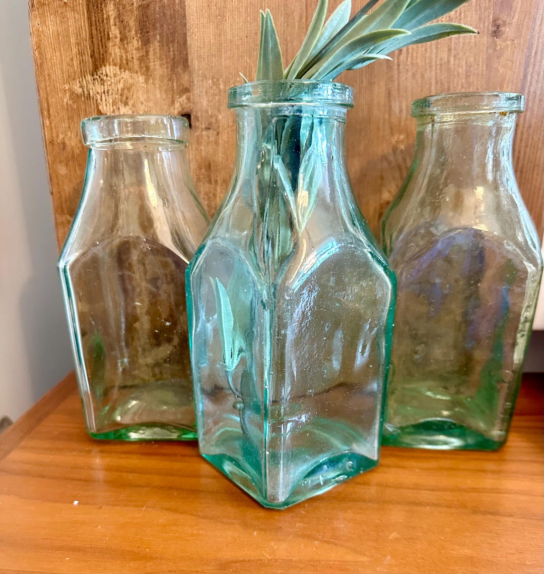 Antique Cathedral Pickle Jars Aqua - Direct From England - Collectible ...