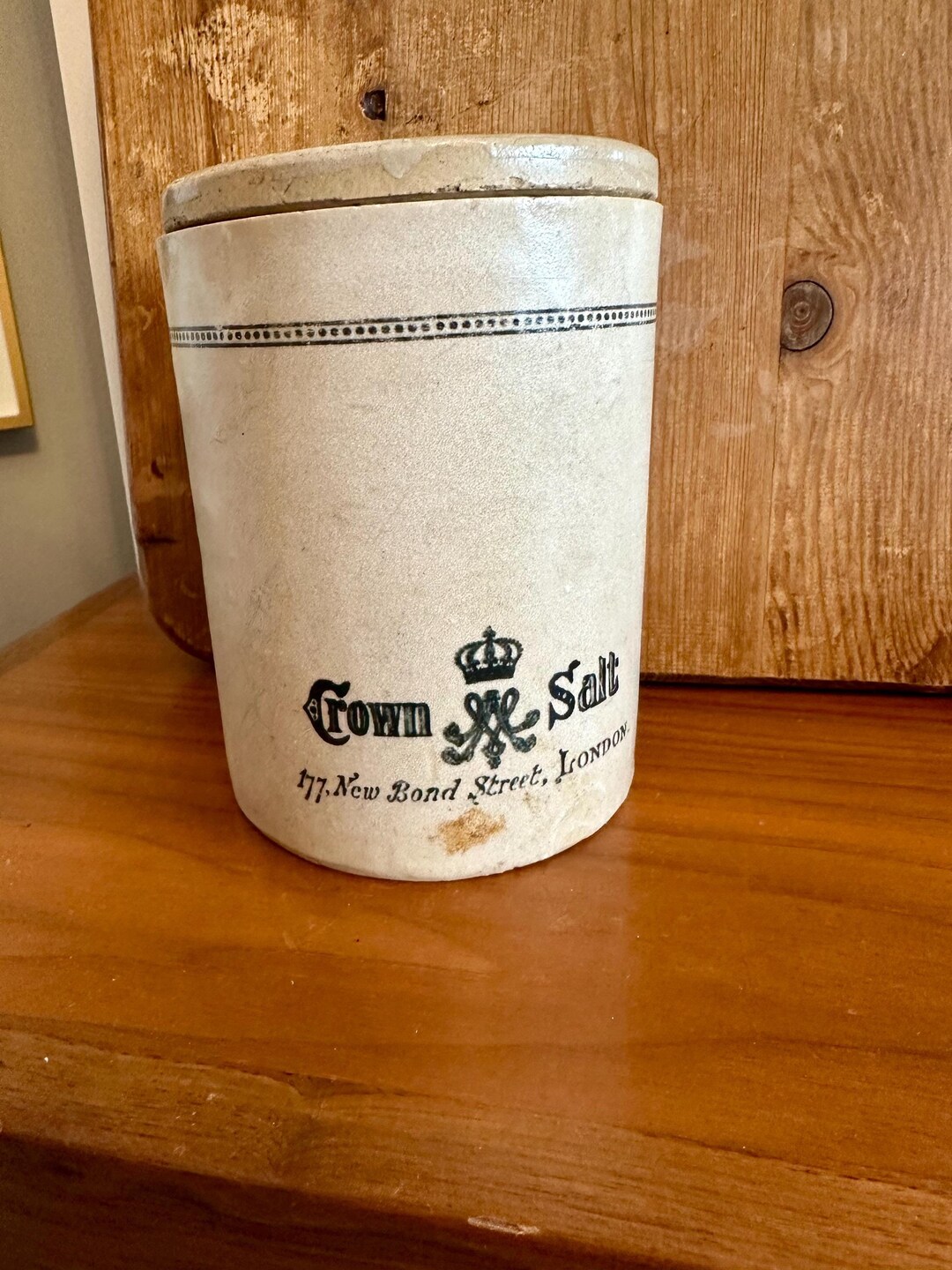 Antique - English - Salt Glazed - Stoneware Pot & Lid - Upcycled - New ...