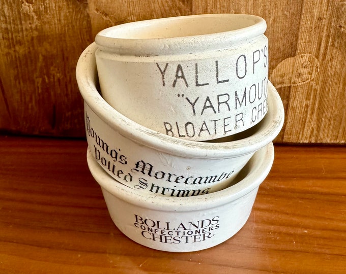 Rare - Antique - English Ironstone Pots - Paste Pots - English ...