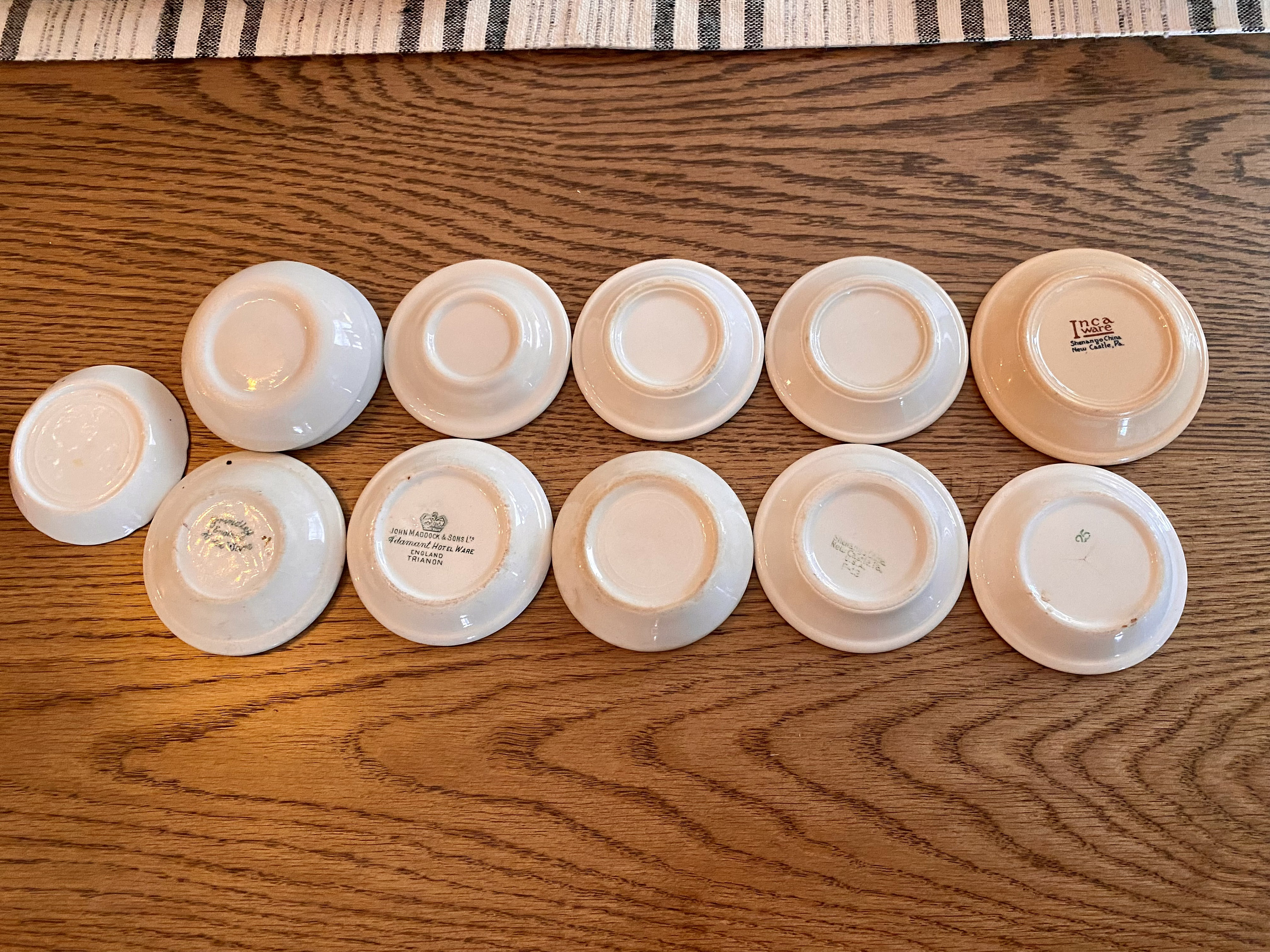 Vintage Ironstone Butter Pats Christmas Colors Green and - Etsy