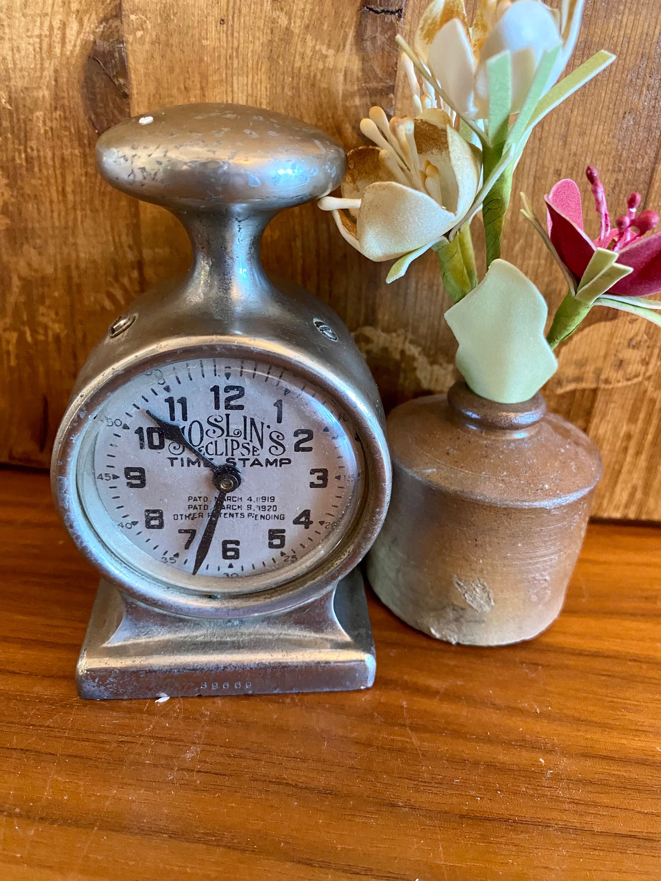 Antique Joslin's Eclipse Time Stamp Clock 1920s - Etsy
