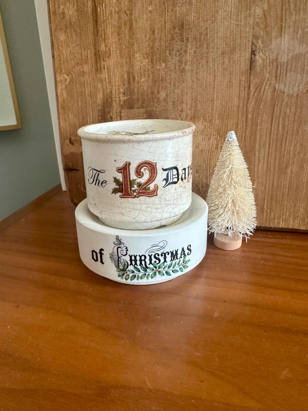 Antique - English Ironstone Stack - Upcycled - 12 Days of Christmas ...