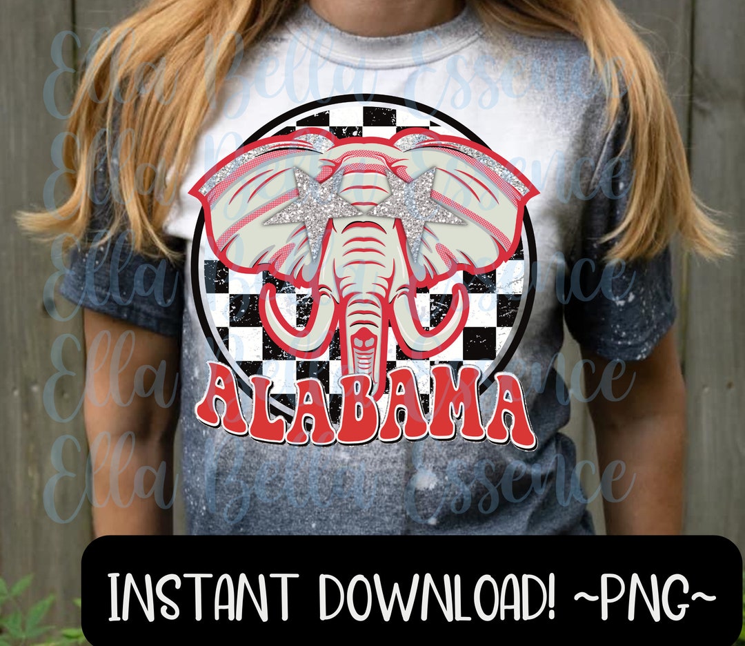Alabama Elephant Mascot Png, Glitter Mascot Sublimation Design, Bama ...