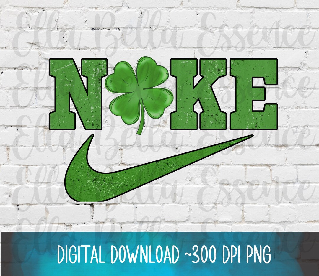 Nik E St Patrick Png, Four Leaf Clover Sport Design Png, Distressed Nik ...