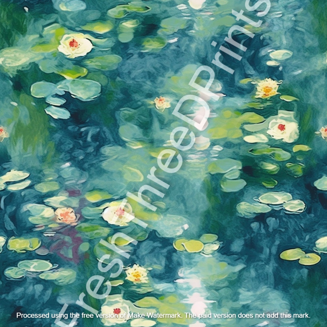 Monet Inspired Tile Pattern Digital Download for Background Stationary ...
