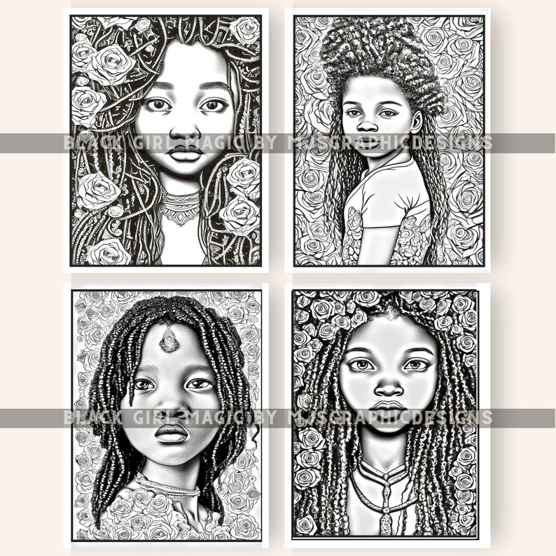 Coloring Pages: DIGITAL DOWNLOAD Printable Black Girl Magic Coloring ...