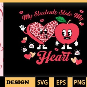 Teacher Valentine Bundle SVG 20 Designs Bundle, 20 Designs, Valentine's ...
