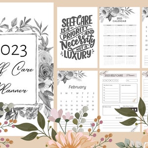 Printable Digital Download 2023 Calender Self Care Planner Self Care ...