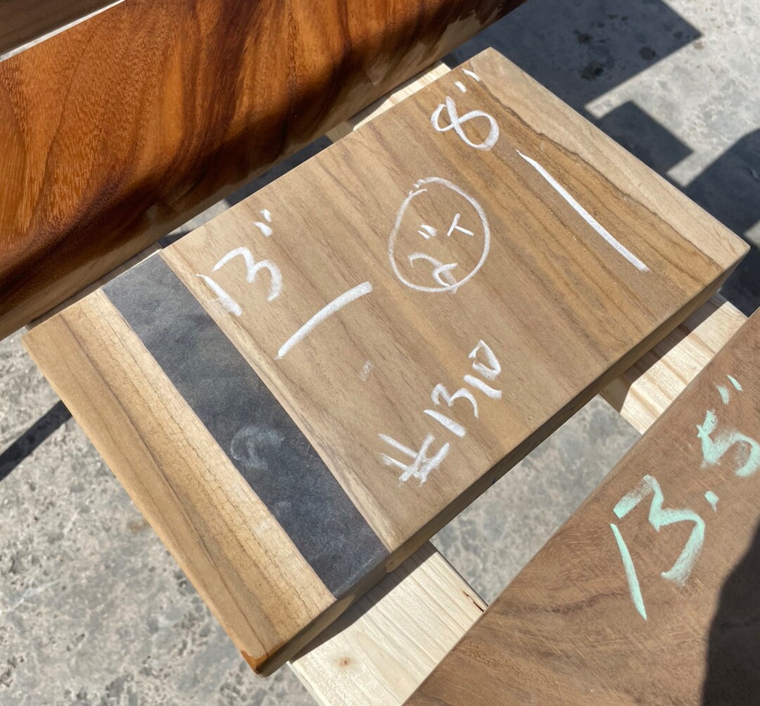 Teak Slab ~ Perfect for Any DIY Project! Exotic Hardwoods ~ 13" X 8" at ...