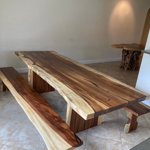 Live Edge Dining Tables~ Custom Monkey Pod Slabs~ Handmade! - Etsy