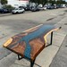 Live Edge Monkey Pod River Table: Blue Epoxy Resin, 7'9" Long - Etsy