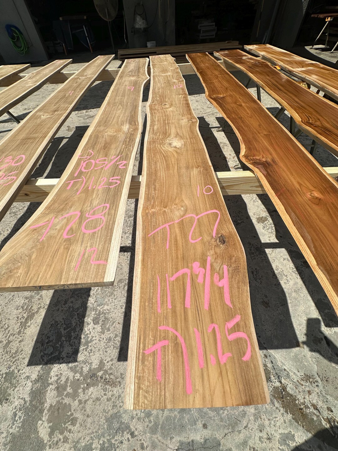 Wood Slab ~ Perfect for Any DIY Project! Teak 117 3/4"l X 10"w at 1.25 ...