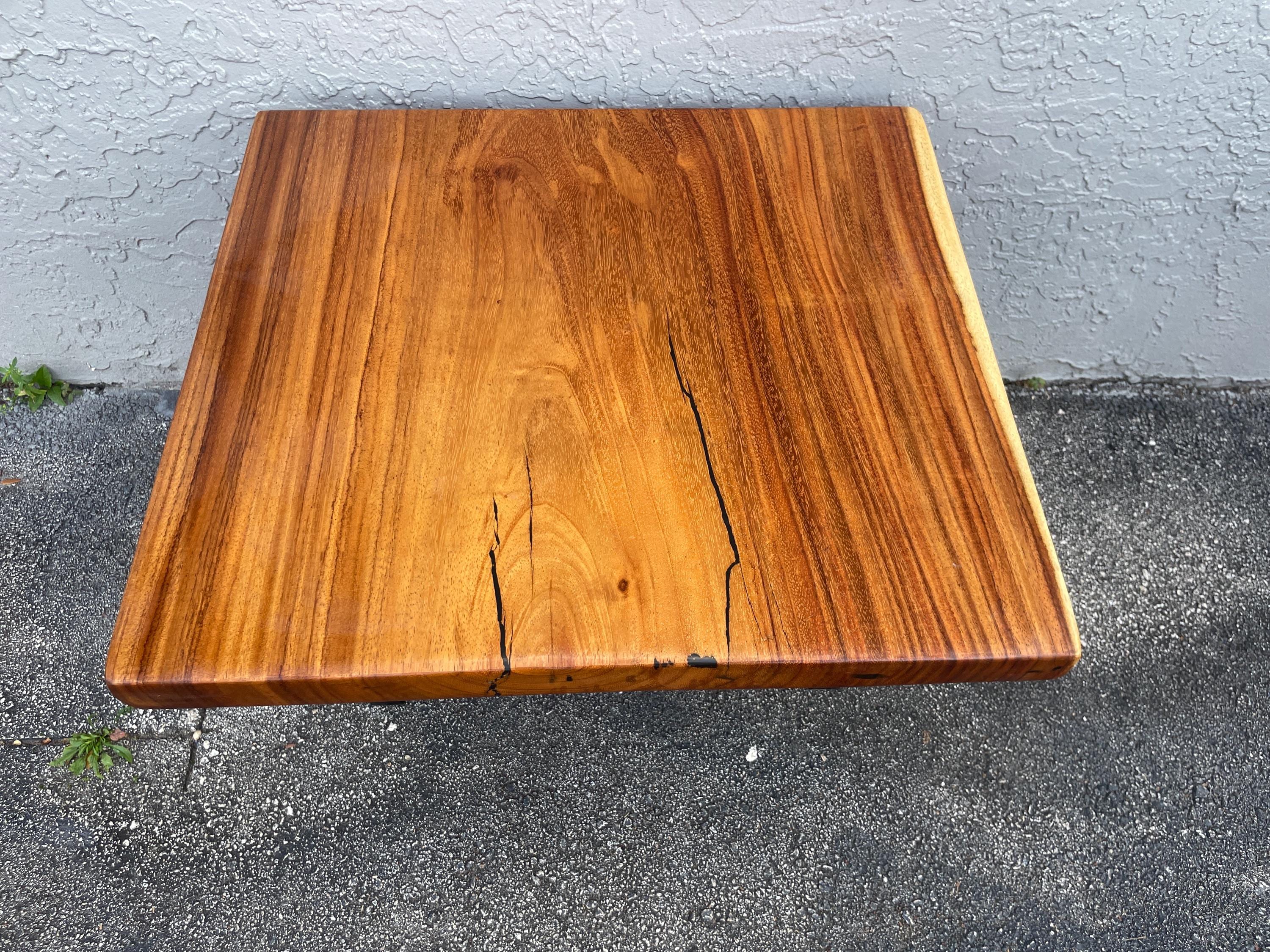 Live Edge Coffee Table ~ Monkey Pod Slab 23" X 26" at 18" Height - Etsy
