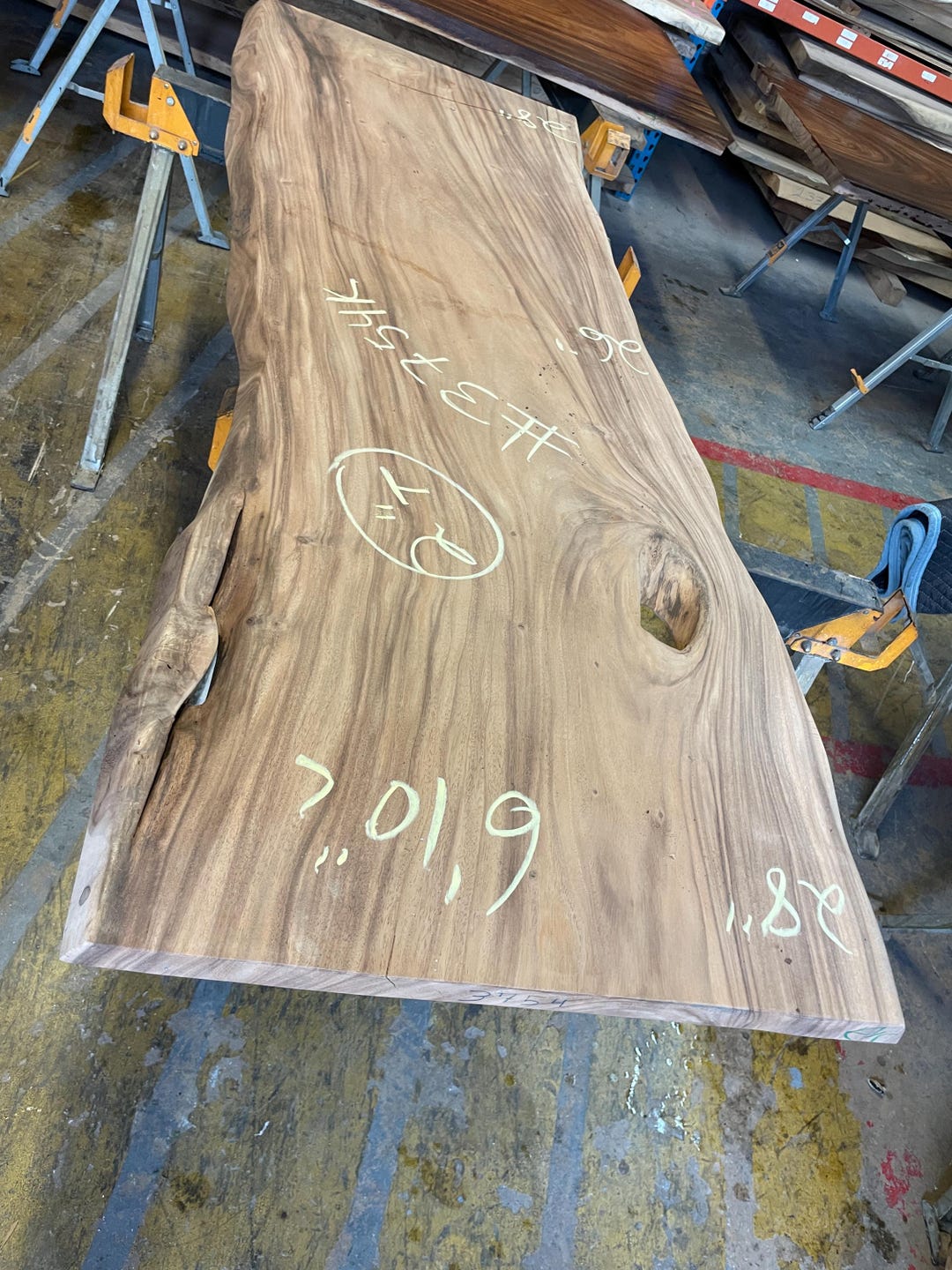 Live Edge Monkey Pod Slab | 6'10" Raw or Finished Wood | DIY Projects ...