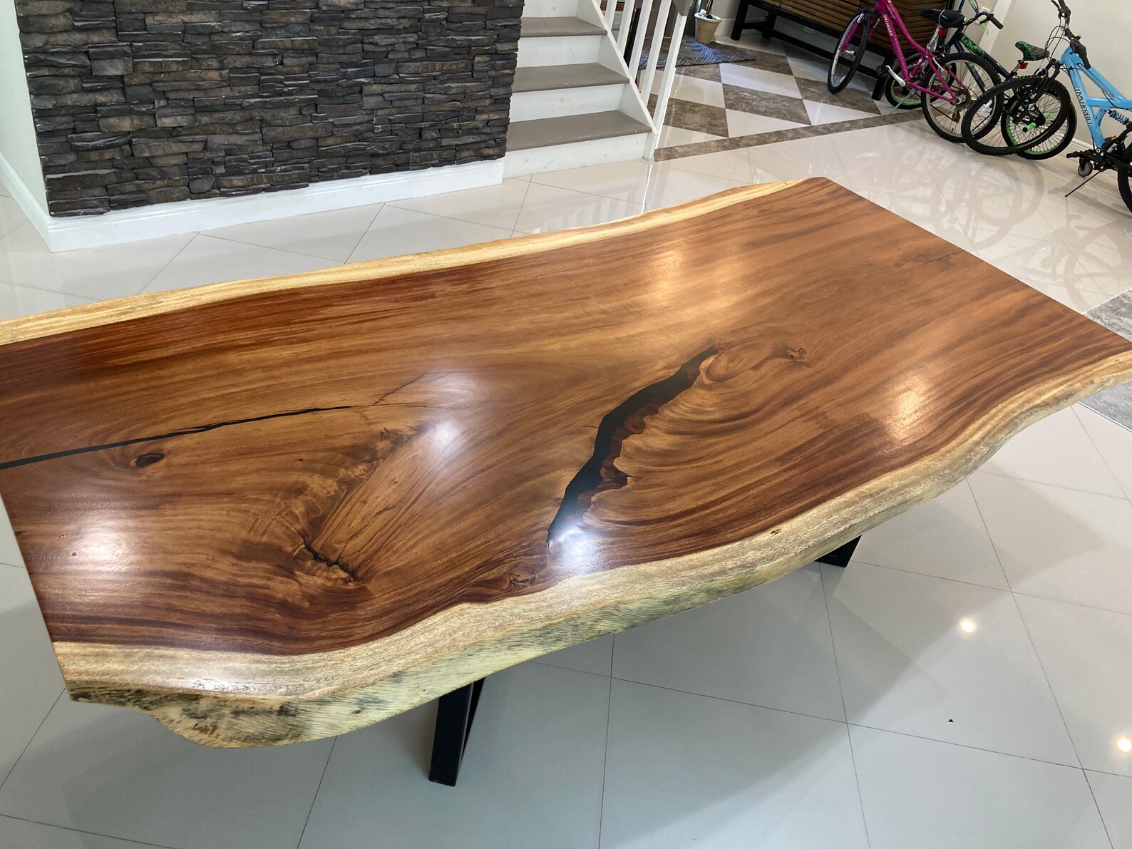 Live Edge Dining Tables~ Custom Monkey Pod Slabs~ Handmade! - Etsy