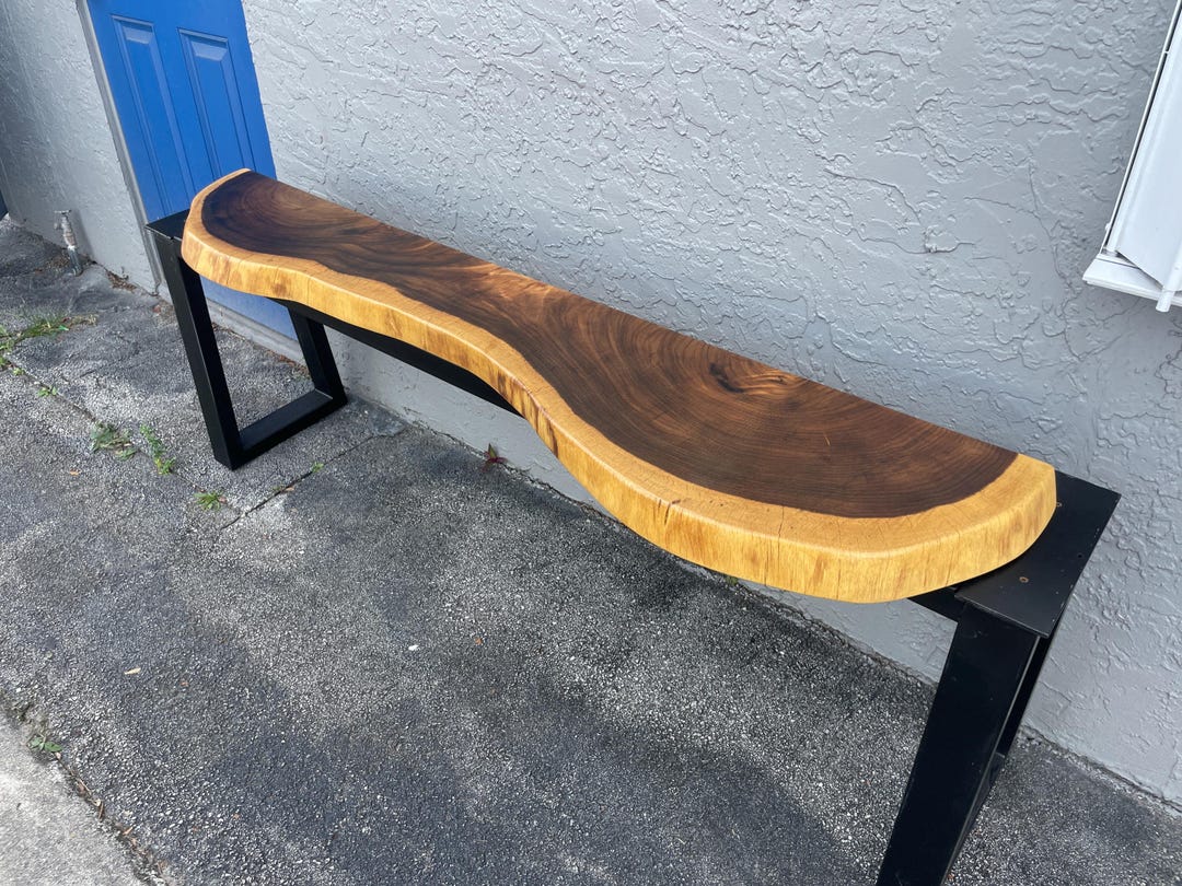 Monkey Pod Live Edge Slab: Epoxy Filled Console Table, 67" - Etsy