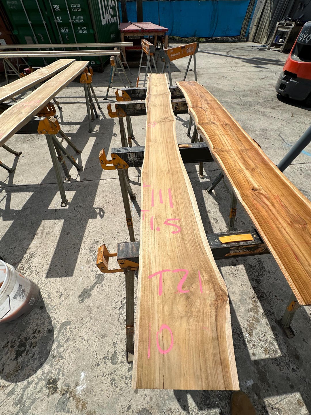 Wood Slab ~ Perfect for Any DIY Project! Teak 111"l X 8"-10"w at 1.5 ...
