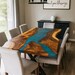 Live Edge Monkey Pod River Table: Blue Epoxy Resin, 7'9" Long - Etsy