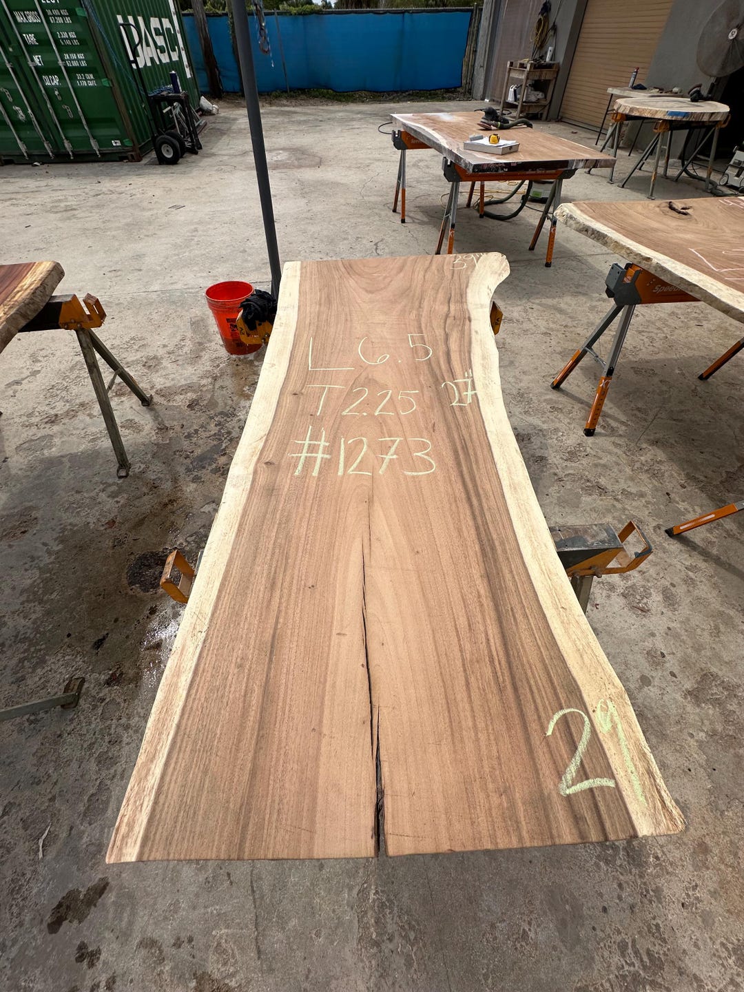 Live Edge Monkey Pod Slab | 6'5" Raw or Finished Wood | DIY Projects - Etsy