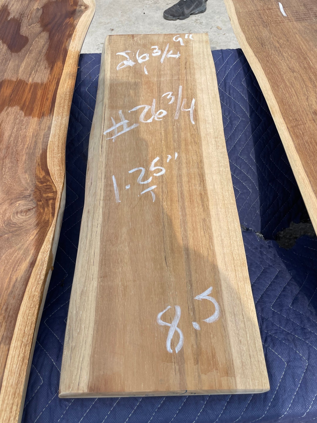 Raw Teak Slab Perfect for Any DIY Project 26 3/4L X 8.5-9W at 1.25 ...