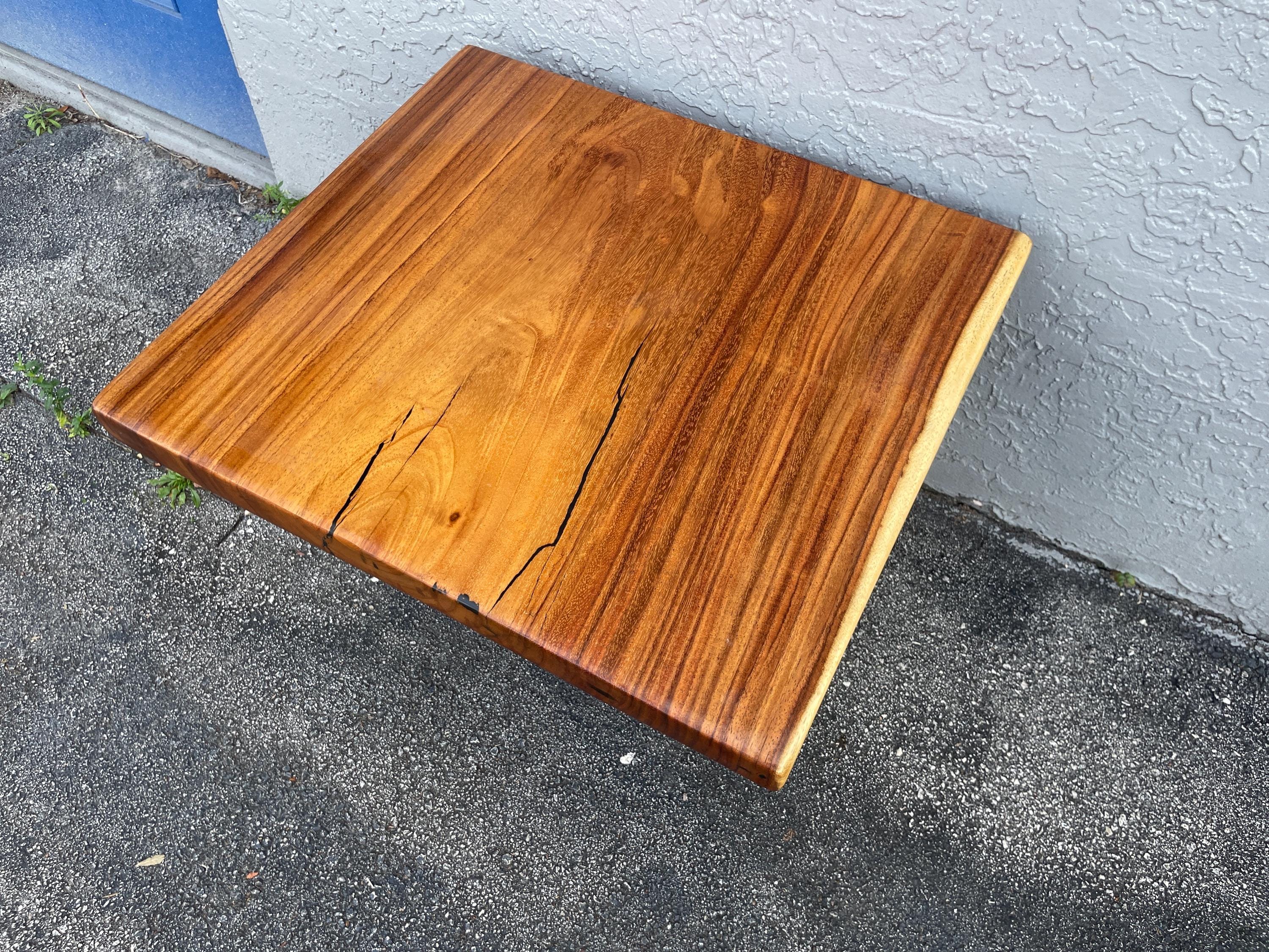 Live Edge Coffee Table ~ Monkey Pod Slab 23" X 26" at 18" Height - Etsy