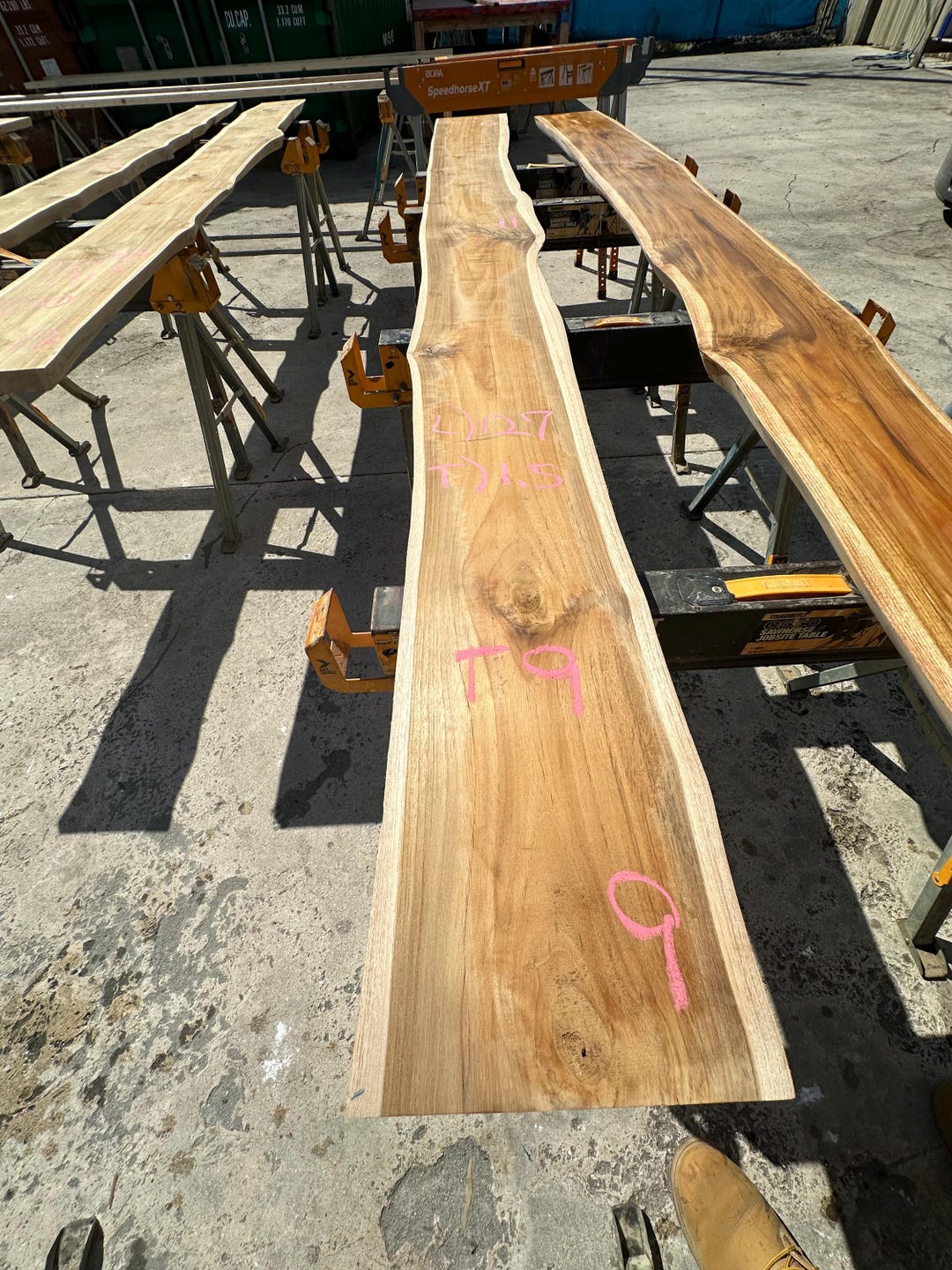 Teak Slab ~ Perfect for Any DIY Project! 127"l X 9"-12"w at 1.5" Thick ...