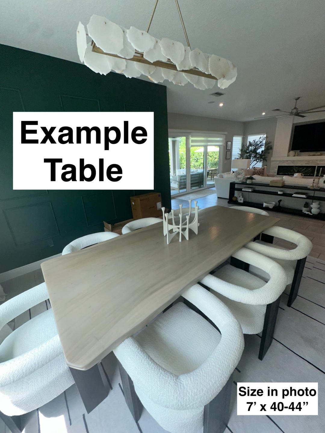 White Wash Live Edge Dining Table ~ Custom Orders! - Etsy