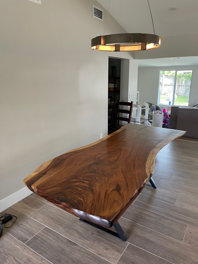 Live Edge Dining Table ~ Kiln Dried~ Custom Monkey Pod Slabs - Etsy