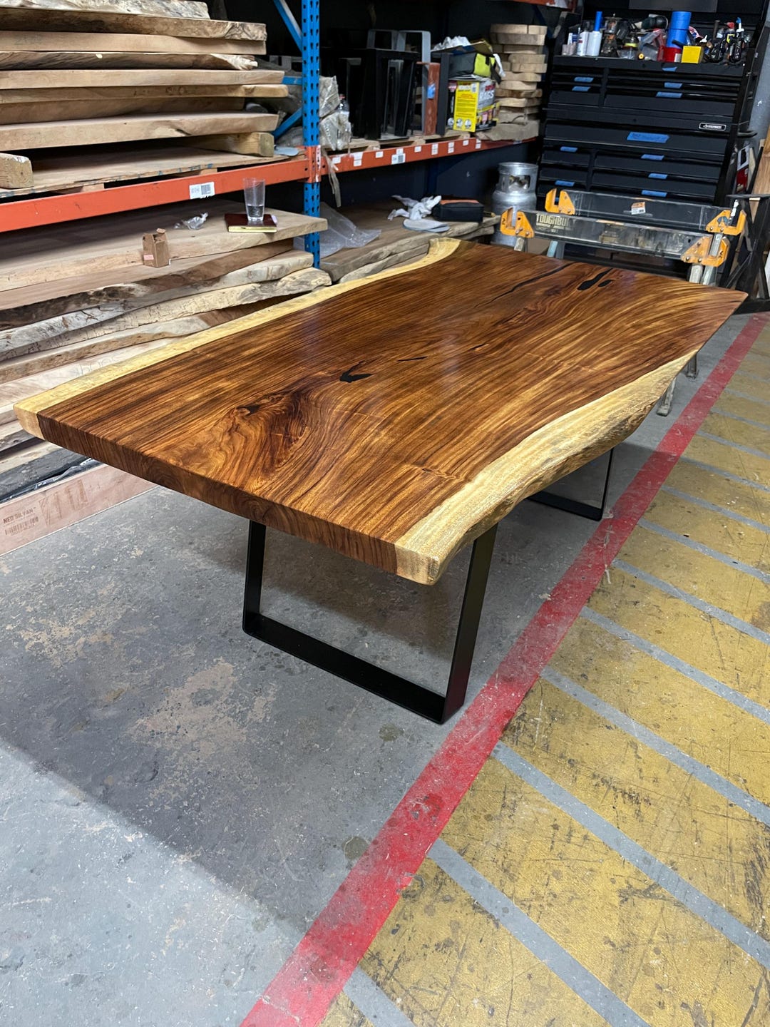 Dining Table ~ Live Edge Monkey Pod 75" L X 36"-44" W ~ Please Read ...