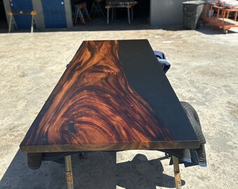 Monkey Pod Epoxy Table - Etsy