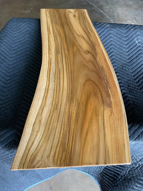 Raw Teak Slab Kiln Dried Live Edge DIY | Etsy