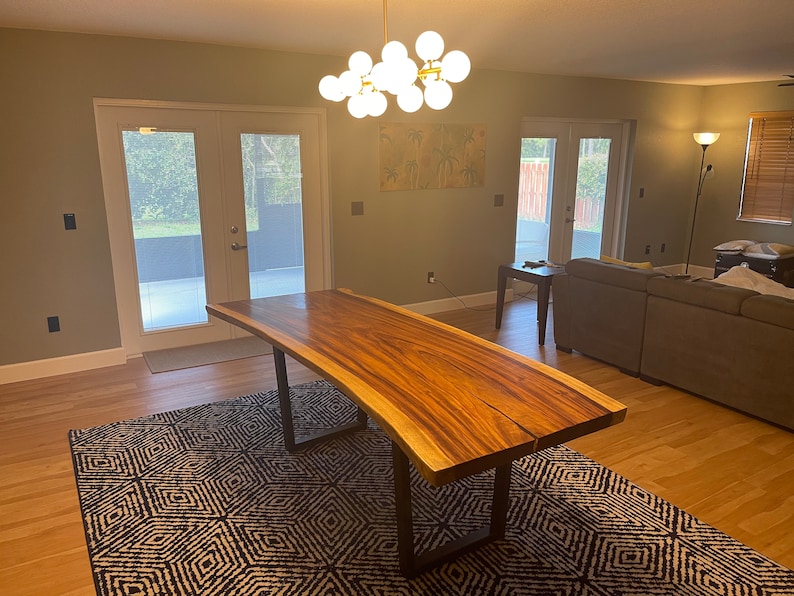 Live Edge Dining Table ~ Kiln Dried~ Custom Monkey Pod Slabs - Etsy