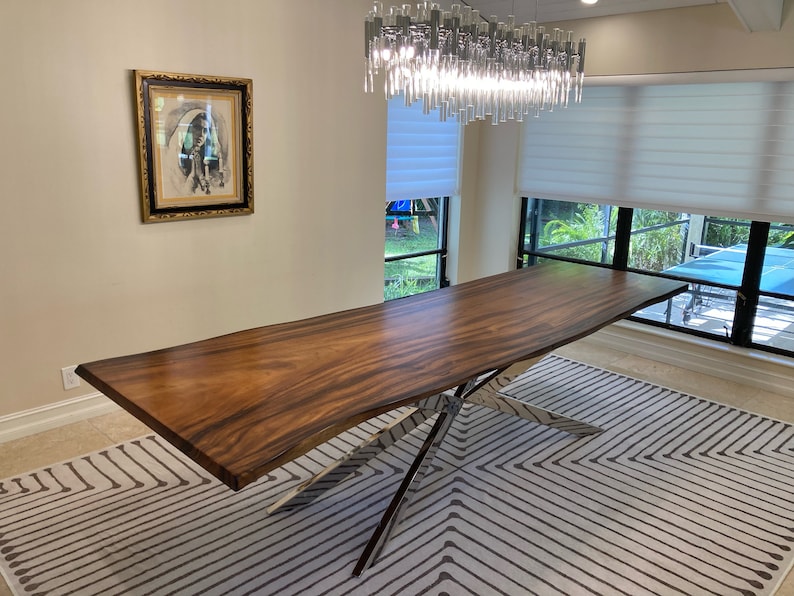 Live Edge Dining Tables~ Custom Monkey Pod Slabs~ Handmade! - Etsy